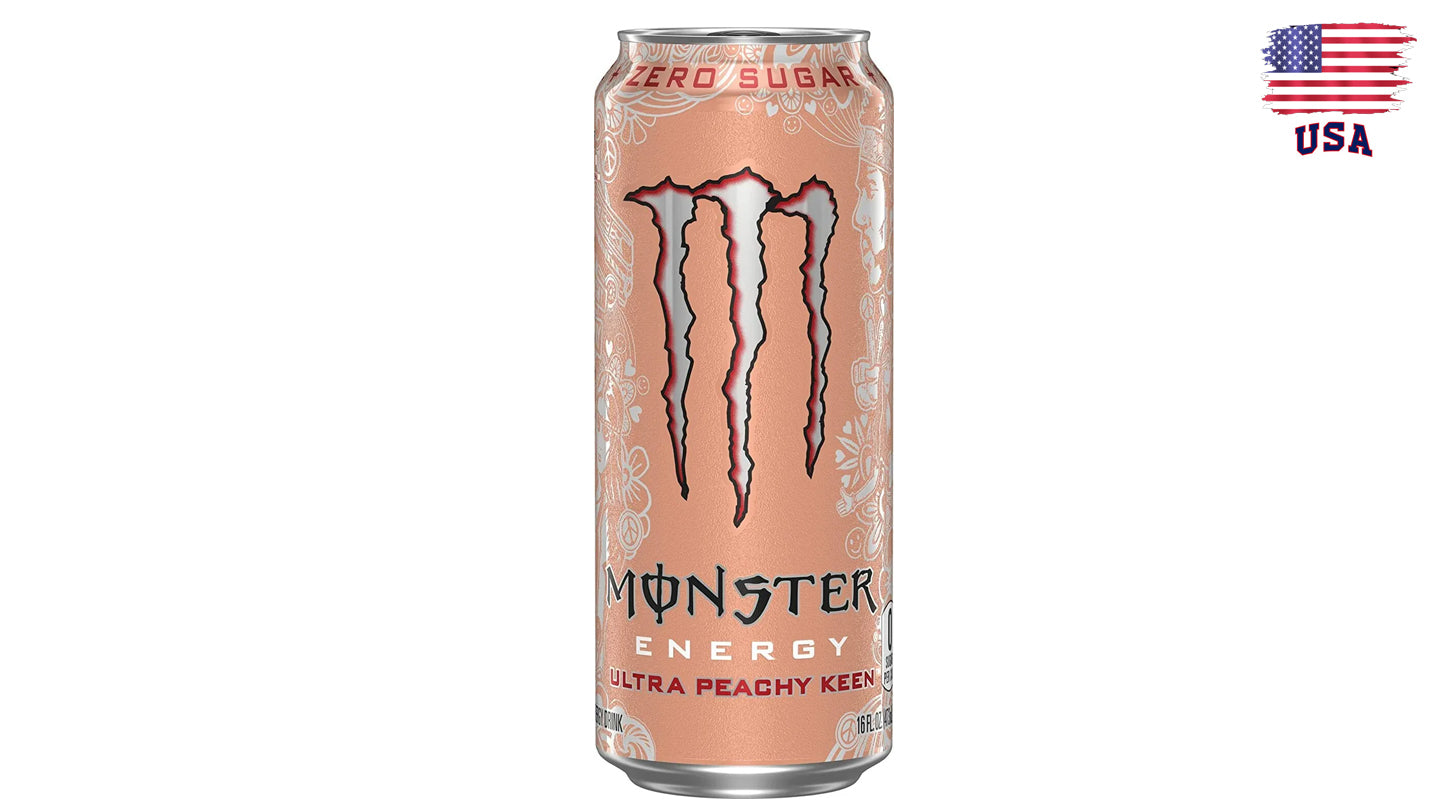 Monster Peach Flavored Energy Drink - MONSTER ENERGY ULTRA PEACHY KEEN ...